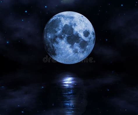 Fantasy Moon Clouds Over Water Stock Illustrations 88 Fantasy Moon