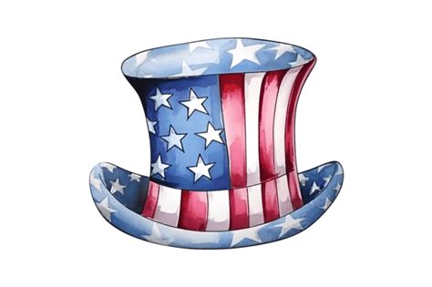 Watercolor Uncle Sam Hat Clipart Graphic By Watercolorbykr · Creative