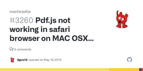 Pdf Js Not Working In Safari Browser On MAC OSX 10 8 2 Safari Version