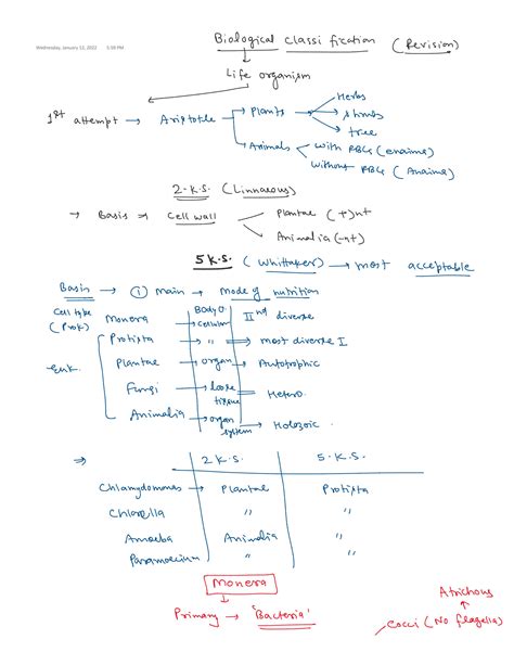 Solution Biological Classification Summary Studypool