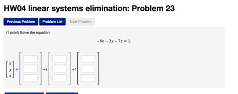 Solved Hw04 Linear Systems Elimination Problem 23 Previous