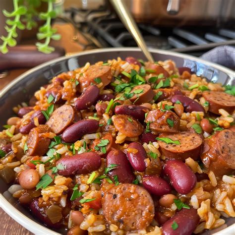 Spicy Louisiana Red Beans And Rice With Sausage Delight