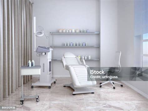 피부과 및 미용의 병원에서 장비와 방 3 차원 일러스트 레이 션 진료소에 대한 스톡 사진 및 기타 이미지 진료소 실내 피부 Istock