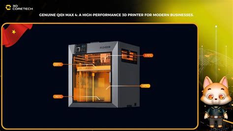 Qidi Max 4 Chính Hãng Máy In 3d Hiệu Suất Cao Dành Cho Doanh Nghiệp