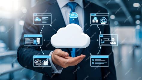 Iconographic Cloud Erp Interface And Symbol Design With Ample Space For Text And Graphics Ideal