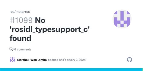 No Rosidl Typesupport C Found Issue Ros Meta Ros GitHub