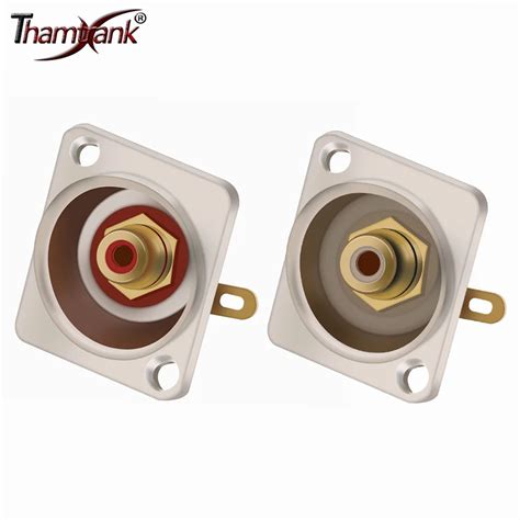 4pcs Rca 패널 마운트 섀시 납땜 Rca 암 잭 소켓 스피커 터미널 와이어 커넥터 2 색 사용 가능 Aliexpress