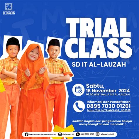 Free Join Trial Class Sd Academic Year 20252026 Sekolah Islam