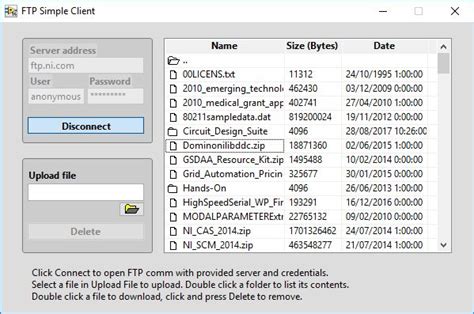 Simple Ftp Client For Labview
