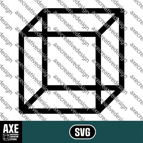 Cube Shape Digital SVG Vector File Cutting Cricut Decal Sticker Square D Three