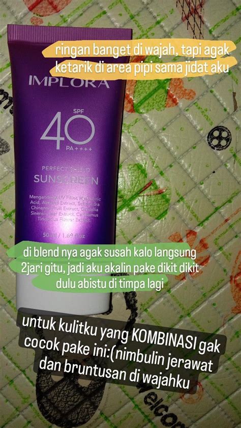 Review Sunscreen Implora Spf 40 Jerawat Kulit Wajah