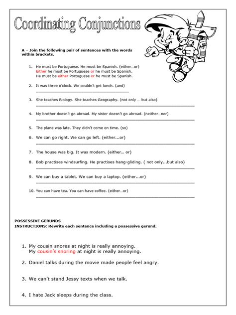 Coordinating Conjunction Iv Pdf