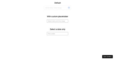 React Range Picker Forked Codesandbox