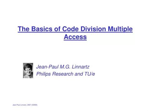 Ppt The Basics Of Code Division Multiple Access Powerpoint