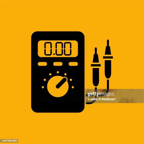 Voltmeter Icon On Yellow Background High Res Vector Graphic Getty Images