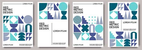 템플릿 추상 Bauhaus 기하학적 표지 디자인입니다 전단지 포스터 표지 브로셔 배너 또는 모든 레이아웃을 위한 기하학적 모양으로 디자인 12월 31일에 대한 스톡 벡터