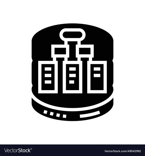 Database Design Glyph Icon Royalty Free Vector Image