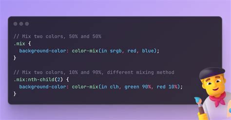 have you explored the new css color mix function yet it s a fantastic feature that allows you