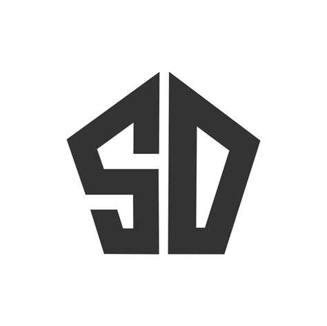 Sd Letters In Pentagon Sd Monogram And Pentagon Sd Company Logo