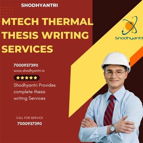 Mtech Thermal Thesis Writing At Rs 15000unit In Gwalior