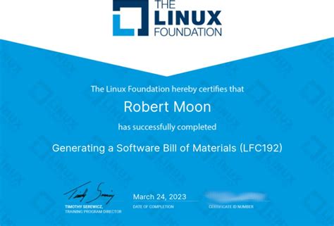 Robert M On Linkedin I Just Finished The Linux Foundations Sbom Course Fantastic Information …