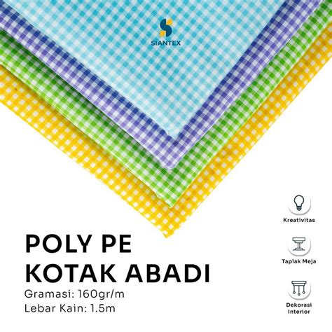 Jual Kain Poly Pe Motif Kotak Abadi Shopee Indonesia