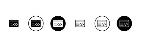 Set Coding Icon Web Program Metadata Source Code Icon Collection
