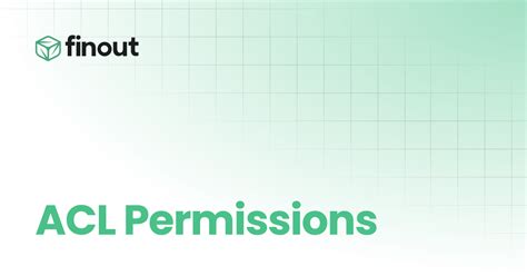 Acl Permissions Finout Docs