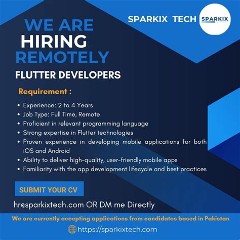 Tehreem Fatima On Linkedin Hiring Flutter Developer Opportunity Pakistan Lets Connect