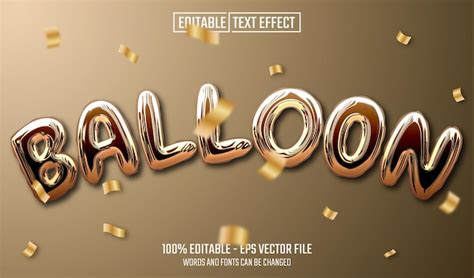 Premium Vector Balloon Editable Text Effect