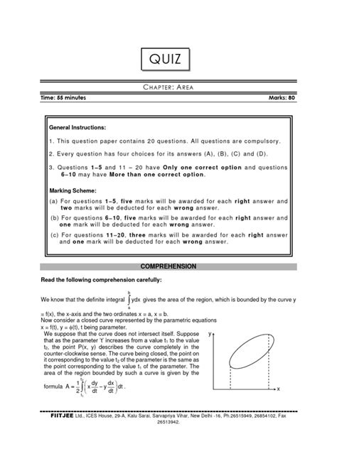 Quiz Area Pdf Ellipse Cartesian Coordinate System