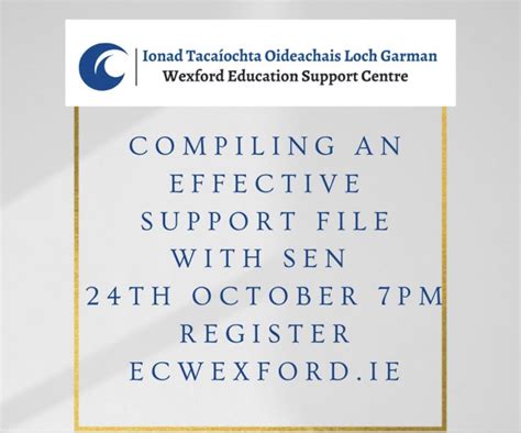 Compiling An Effective Support File With Sen Primary Welcome To