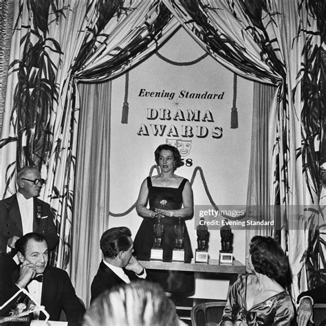 American British Actress Constance Cummings On Stage At The Evening