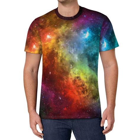 T Shirt For Men Galaxy And Nebula T Shirt Outer Space Hippie Short