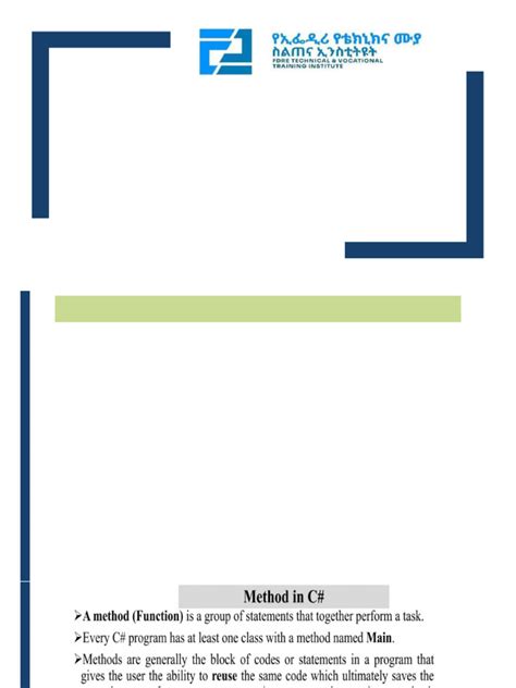 Chapter 4 C Methods Events And Delegates Pdf