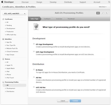 Generating The Provisioning Profile