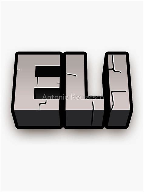 Eli Minecraft Nametag Eli Minecraft Name Label Sticker By Antonio