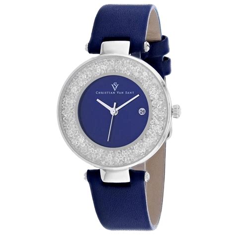 Christian Van Sant Womens Dazzle Blue Dial Watch Cv1222