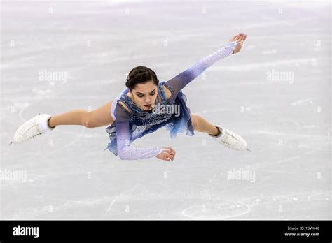 Evgenia Medvedeva Oar Competing In The Figure Skating Ladies Short
