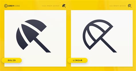Beach Access Icon Linear Coreui Icons Svg Javascript Typescript Webfont