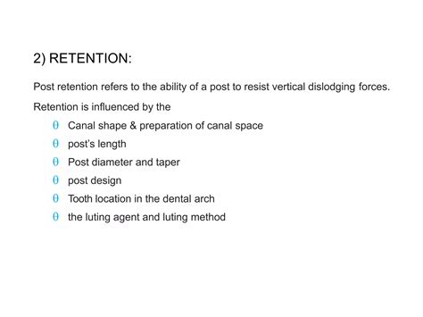 Post And Core PPTX Dental Health Diseases And Conditions