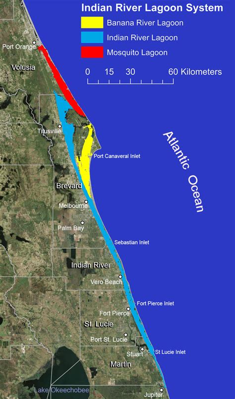 Indian River Lagoon Florida Map Indian River Lagoon Fl Nautical