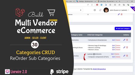Categories Crud Reorder Sub Categories In Laravel Youtube