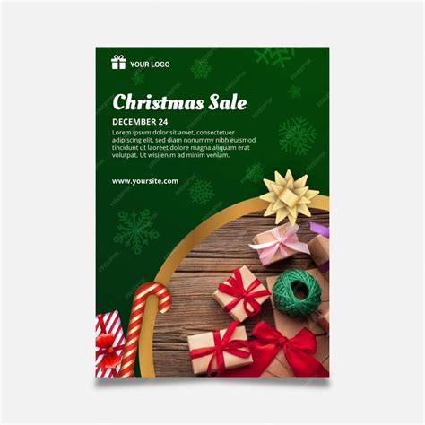 크리스마스 포스터 템플릿 무료 벡터