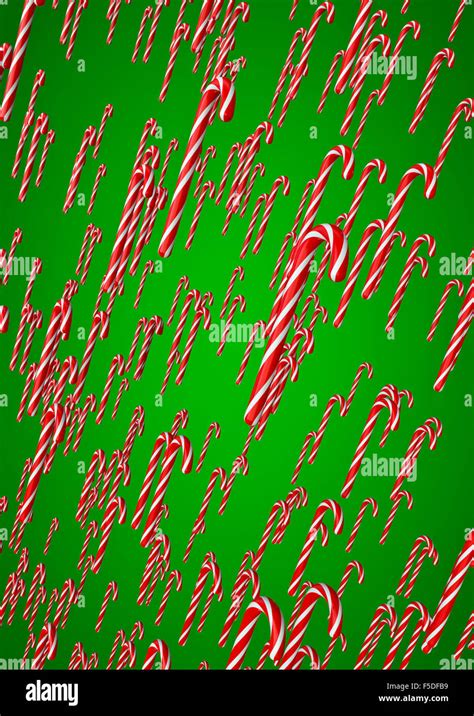 Candy Cane Rain 3d Render Of Christmas Candy Canes Raining Down Stock