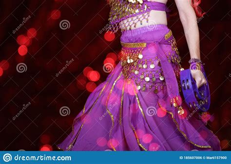 Belly Dancer Wearing Purple Clothing Closeup Stock Photo Image Of Blurry Closeup