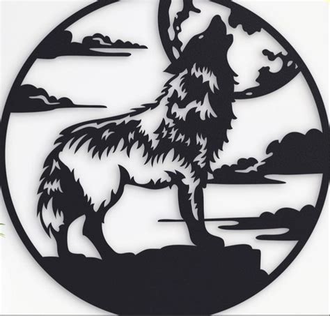 Laser Cut Wolf Wall Art Free Vector Download