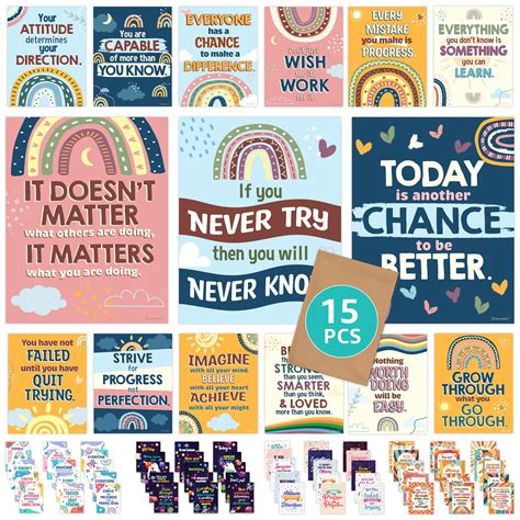 Decorably 15 Boho Rainbow Motivational Posters For