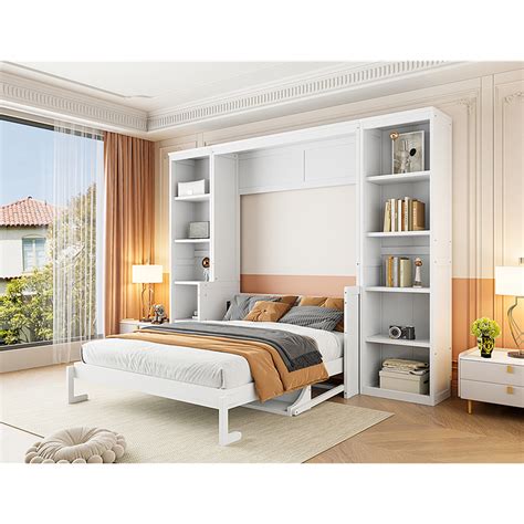 Wildon Home® Murphy Bed With Desk And Bookshelf Wayfair Canada