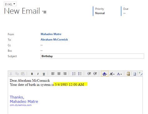 email template show date or time portion only for datetime attribute microsoft dynamics crm